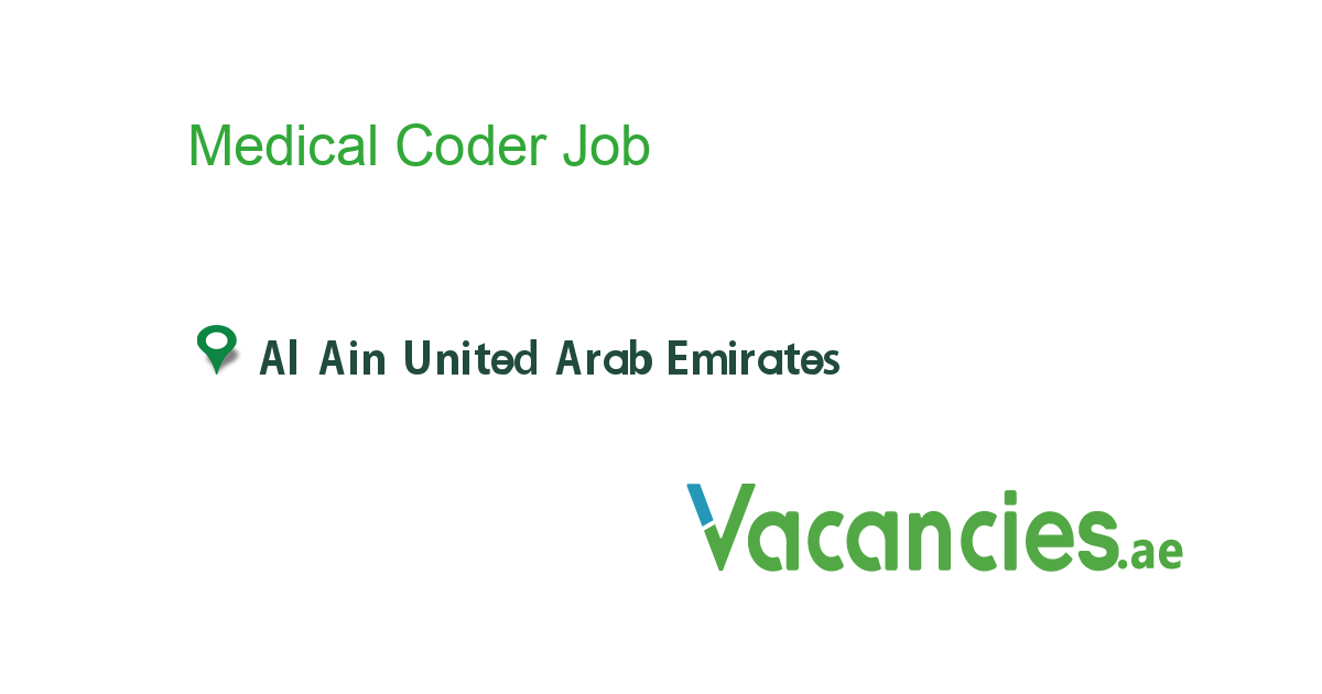 Medical Coder job in in Al Ain United Arab Emirates - Ref. 116909