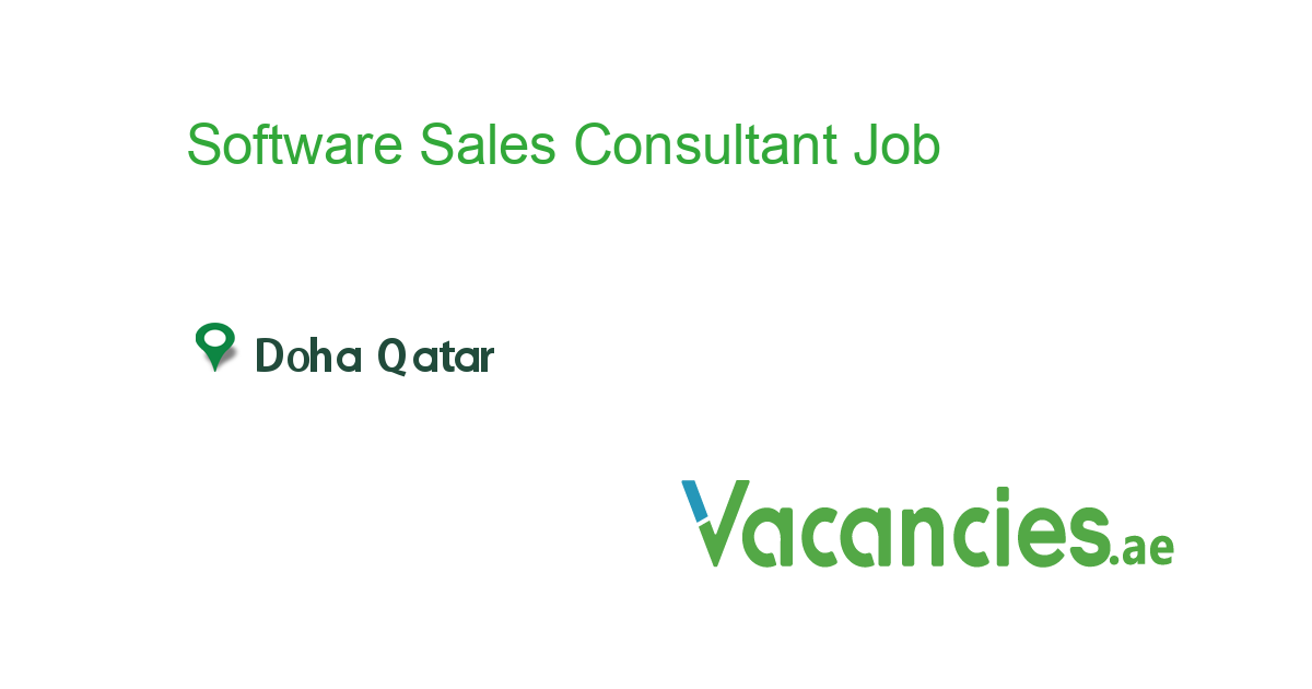 Software Sales Consultant job in in Doha Qatar - Ref. 119657