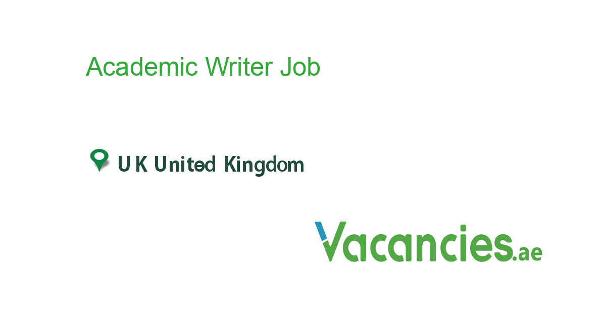 Academic Writer job in in UK United Kingdom - Ref. 121333